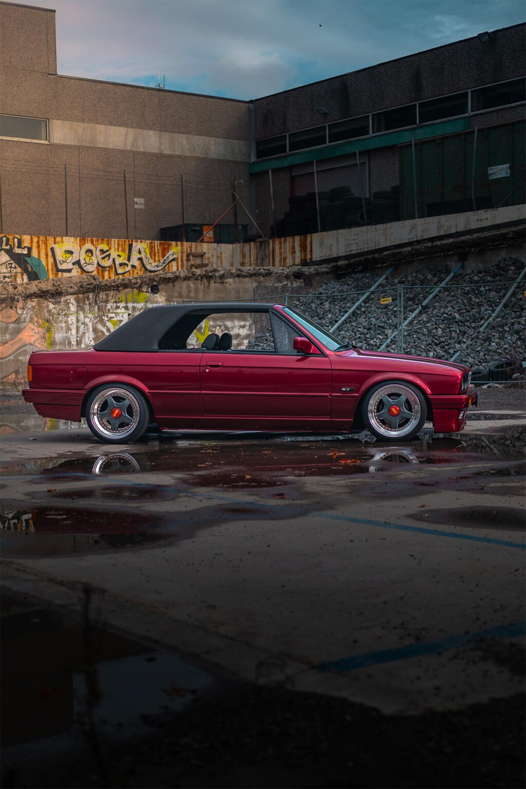 Tastefully Modified BMW E30 Convertible on BBS RF Wheels