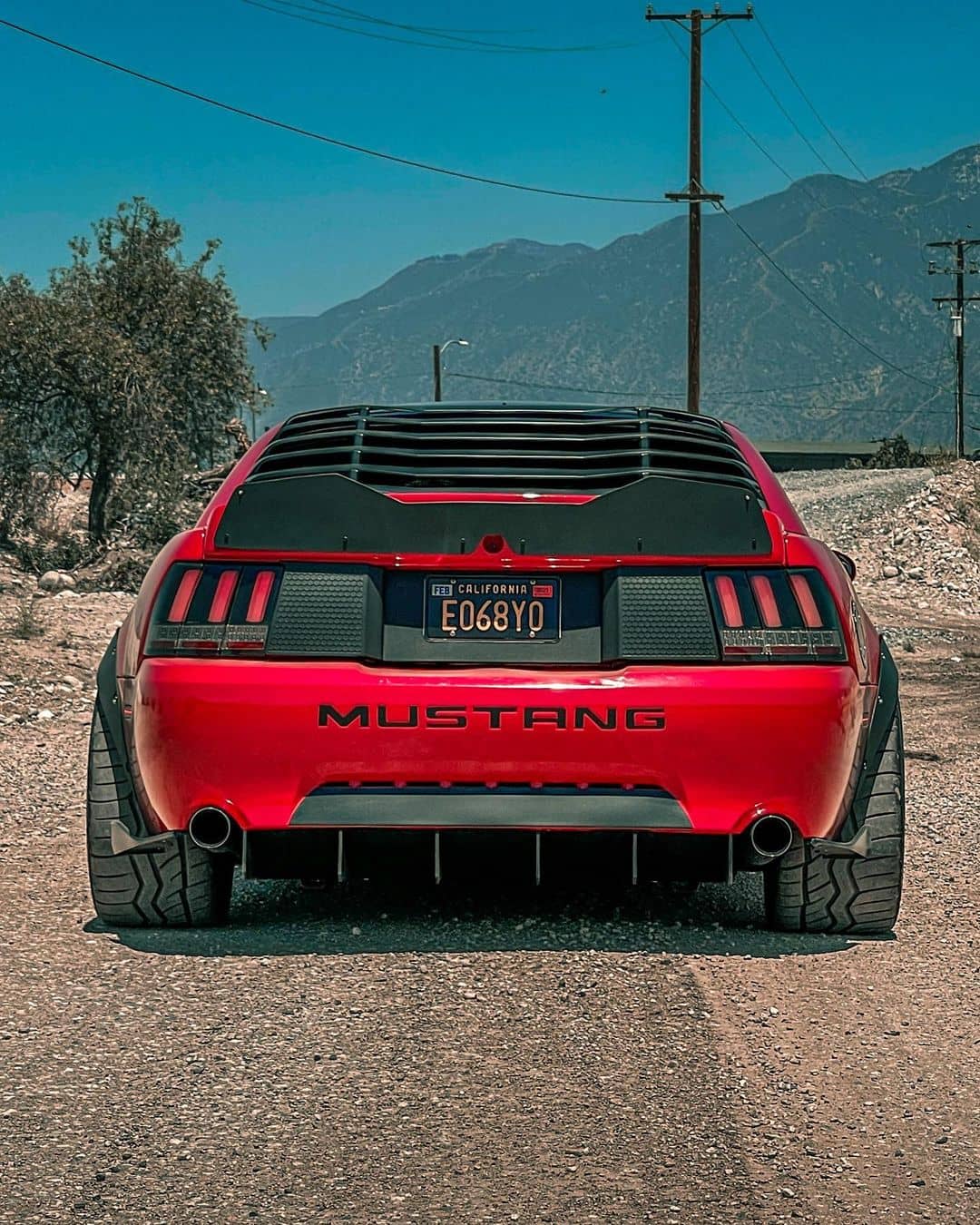 New Edge Ford Mustang With Custom Wide Body Fender Flares and Add-ons