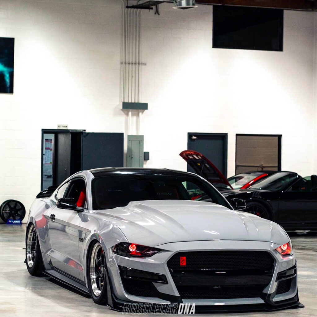 Slammed & Modified Ford Mustang GT With GT500 Front Bumper - Specs&Mods