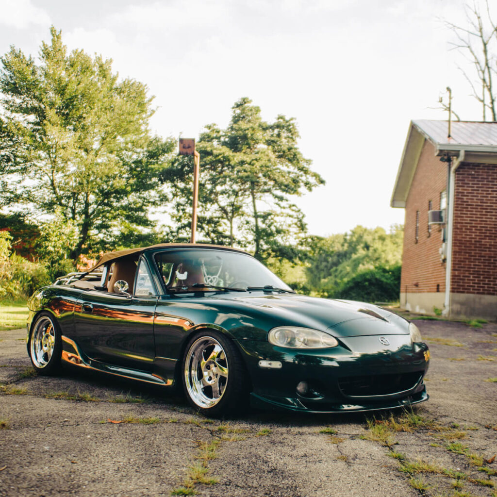 Tastefully Modified Mazda MX5 Miata NB With Retro Styling