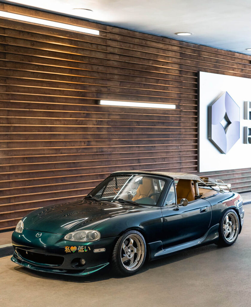 Tastefully Modified Mazda MX5 Miata NB With Retro Styling