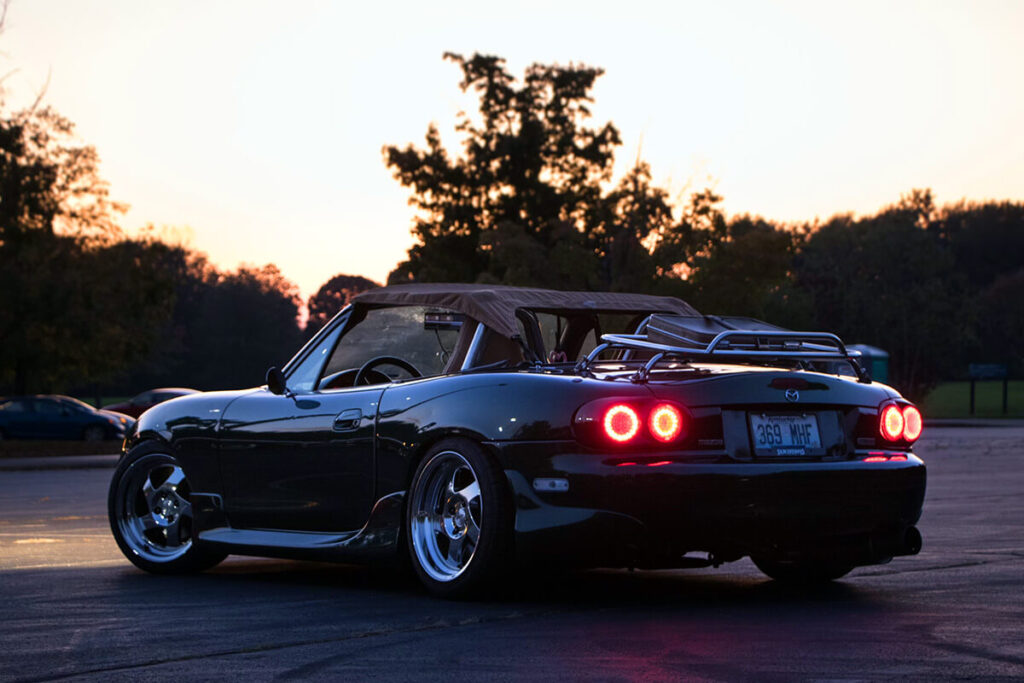 Tastefully Modified Mazda MX5 Miata NB With Retro Styling