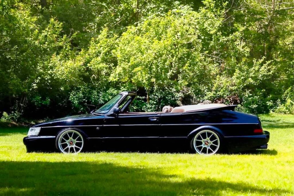 Modified SAAB 900 Convertible Stance Build on Air & BBS Wheels - Specs&Mods