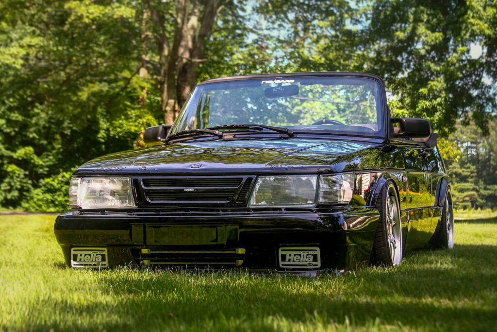Modified SAAB 900 Convertible Stance Build on Air & BBS Wheels - Specs&Mods