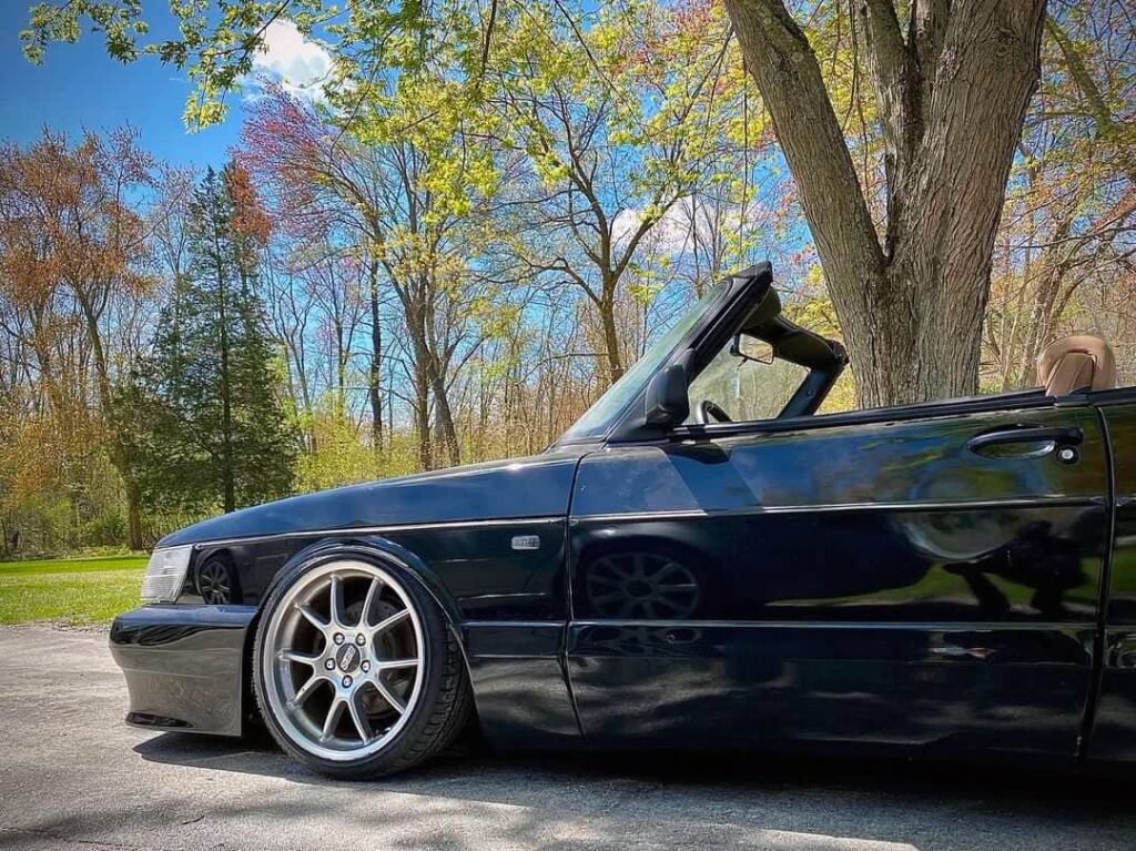 Modified SAAB 900 Convertible Stance Build on Air & BBS Wheels - Specs&Mods